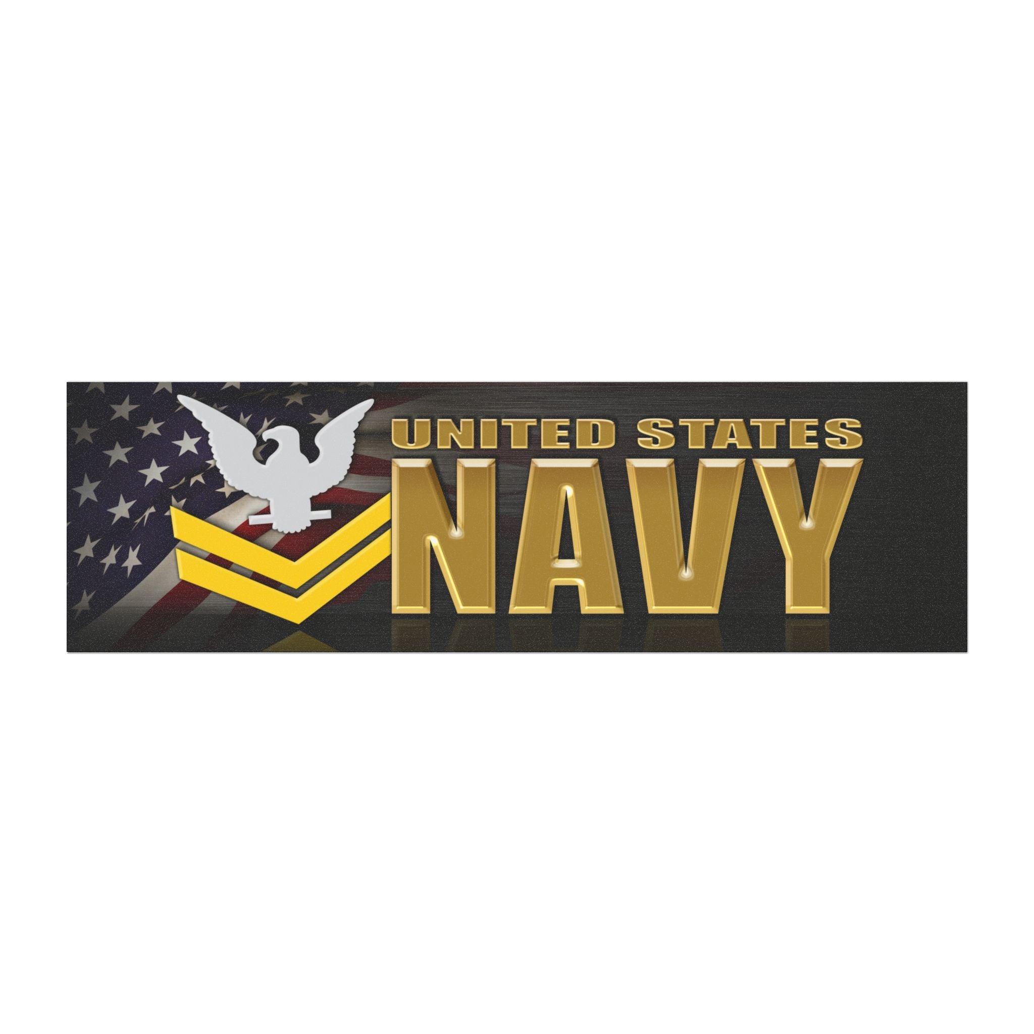 US Navy E-5 Petty Officer Second Class E5 PO2 Gold Stripe Collar Devic