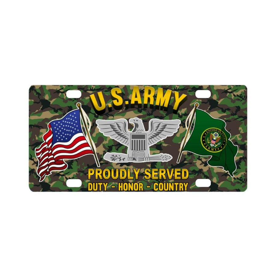 US Army O-6 Colonel O6 COL Field Officer RanksProu Classic License Pla