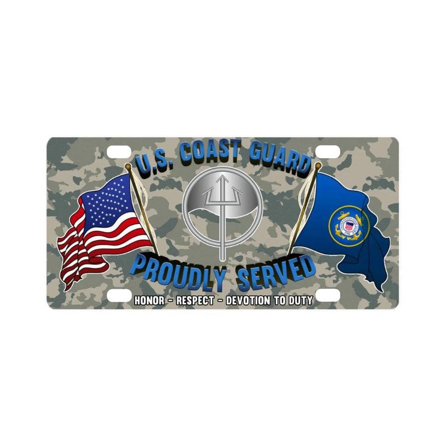 USCG MARINE SCIENCE TECHNICIAN MST Logo- Classic License Plate
