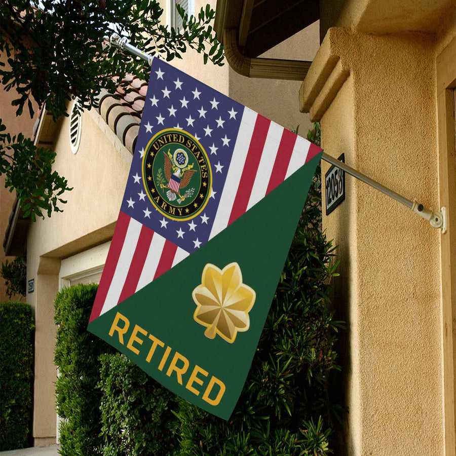 US Army O-4 Major O4 MAJ Retired House Flag 28 Inch x 40 Inch 2-Side P