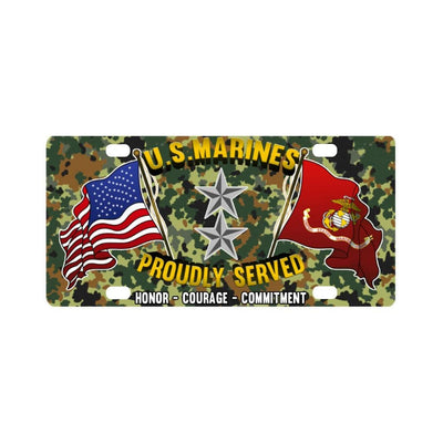 USMC O-8 Major General O8 MajGen USMC O7 General O Classic License Pla