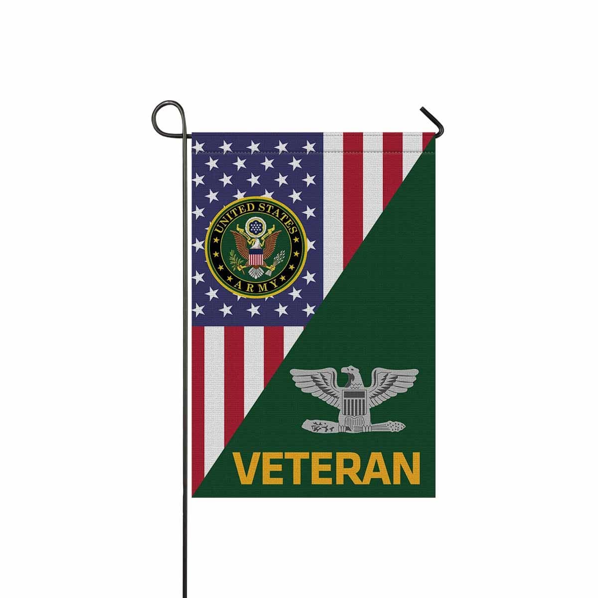 US Army O-6 Colonel O6 COL Field Officer Veteran Garden Flag/Yard Flag
