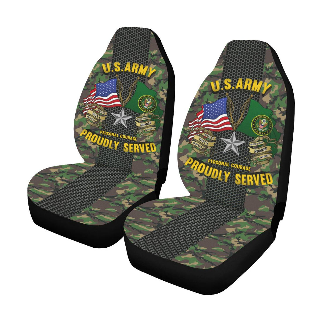 US Army O-7 Brigadier General O7 BG General Officer Car Seat Covers (S