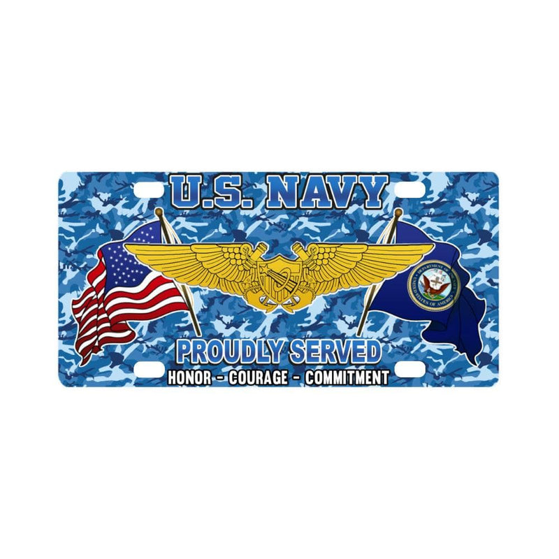 US Navy Naval Astronaut Flight Officer Classic Lic Classic License Pla