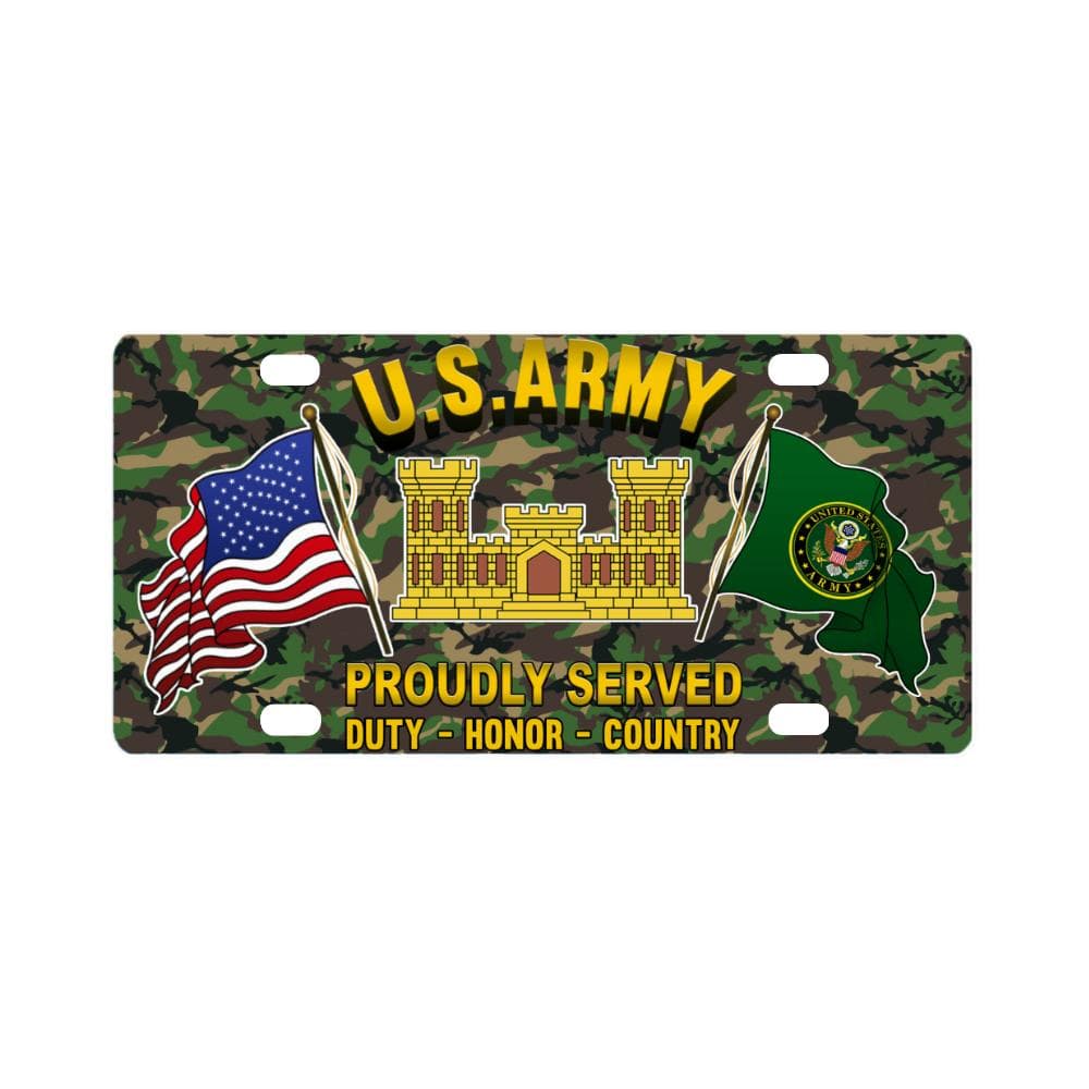 U.S. Army Corps of Engineers Proudly Plate Frame Classic License Plate