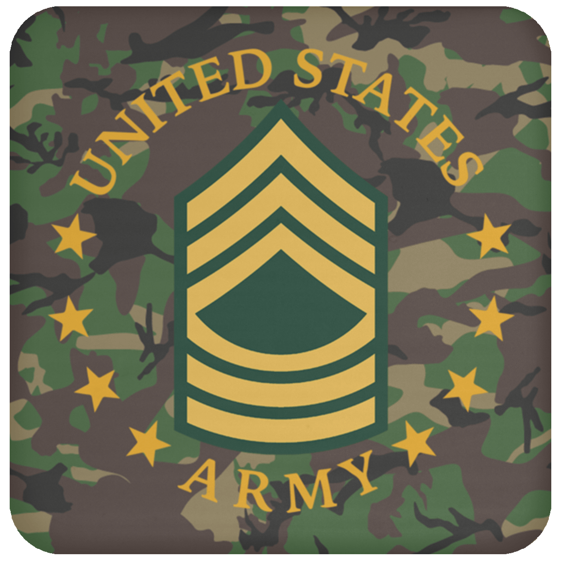US Army E 8 Master Sergeant E8 MSG Noncommissioned Officer Coaster US Army E 8 Master Sergeant E8 MSG Noncommissioned Officer Coaster