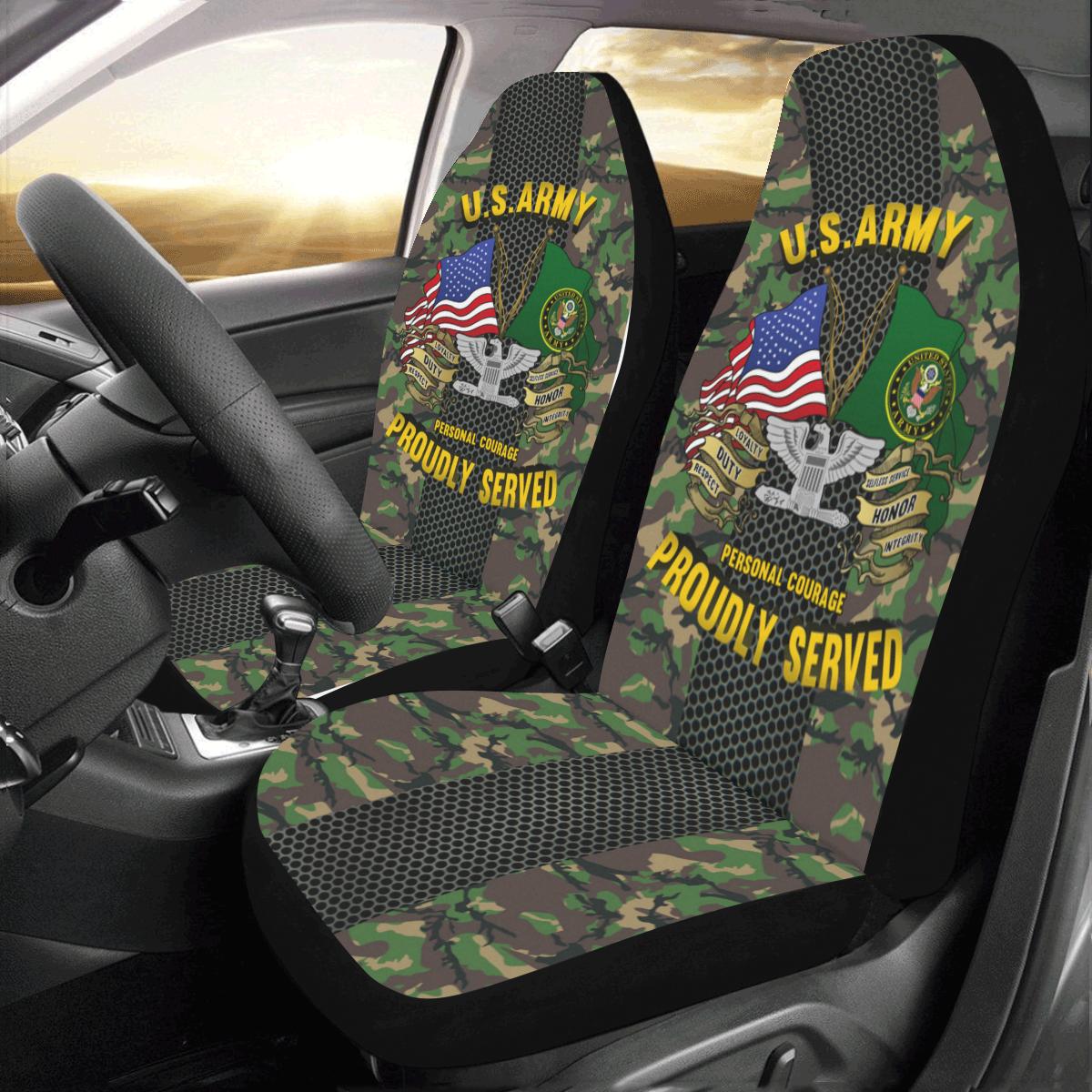 US Army O-6 Colonel O6 COL Field Officer - Car Seat Covers (Set of 2)
