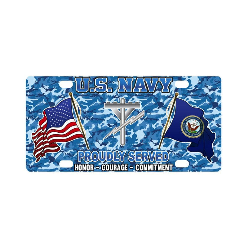 U.S Navy Construction Electrician Navy CE - Classic License Plate