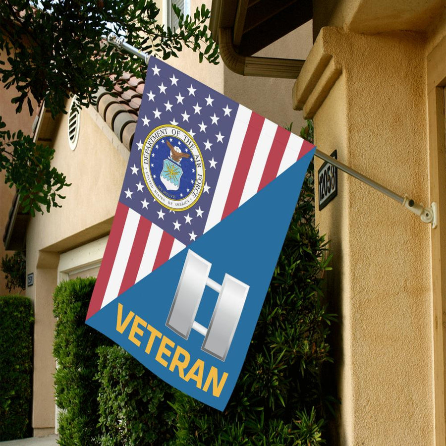US Air Force O-3 Captain Capt O3 Veteran House Flag 28 inches x 40 inc