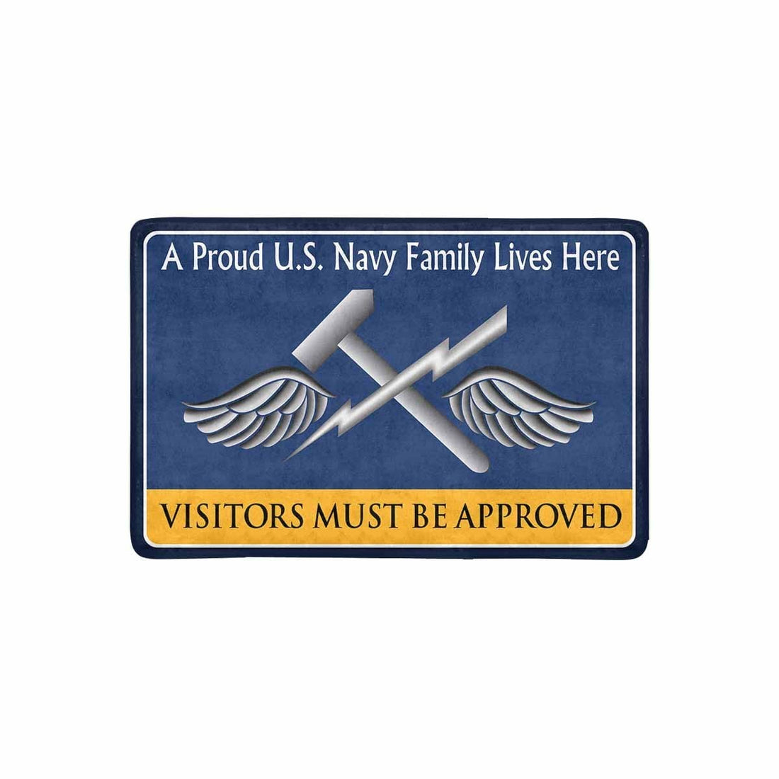 Navy Aviation Support Equipment Tech Navy AS Family Doormat - Visitors