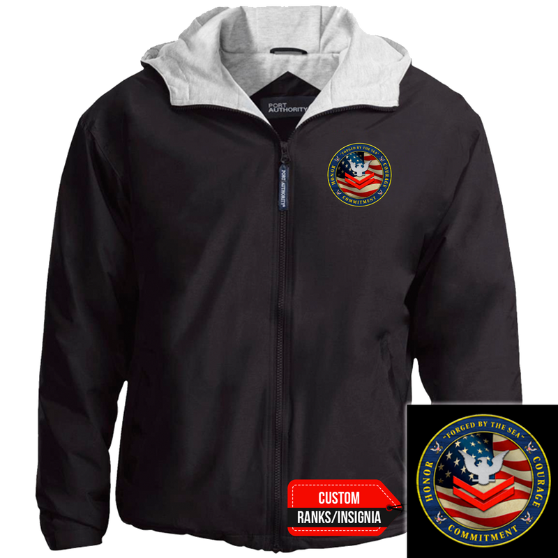 Custom US Navy Ranks/Insignia Military Mottos, Core Values Print On Le